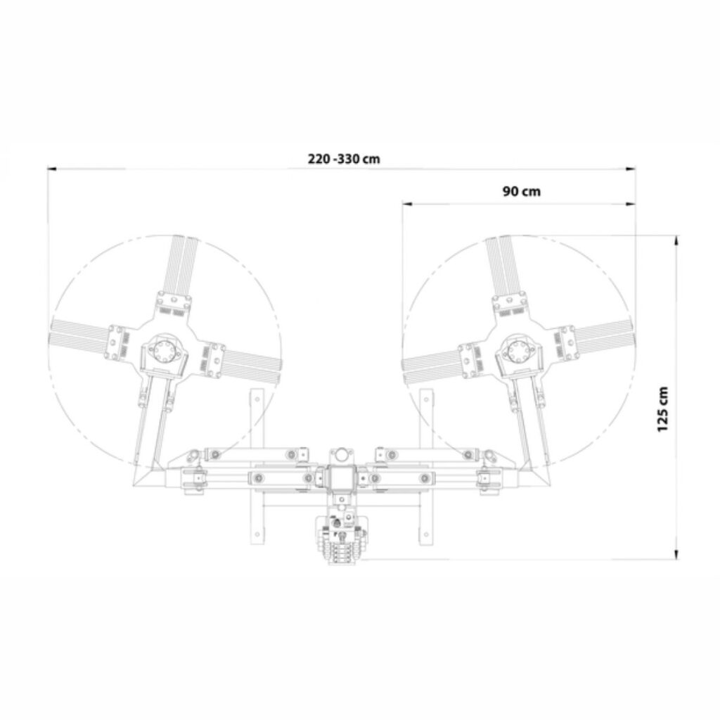 Kadıoğlu KDT112 - Tractor Front Double-Sided Branch Sweeper - Kadıoğlu ...